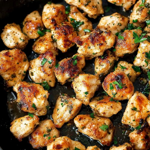 15-Minute Garlic Butter Chicken Bites Recipe – Quick & Easy