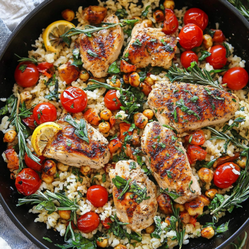 Greek Chicken & Lemon Rice Recipe - One-Pot Mediterranean Meal