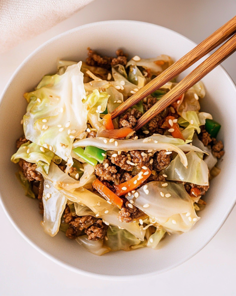 Easy Asian Ground Beef & Cabbage Stir Fry Recipe – 30-Min Meal