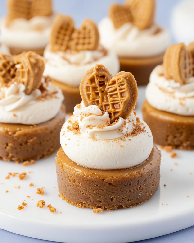 Mini Biscoff Cheesecakes Recipe - No-Bake Cookie Butter Dessert